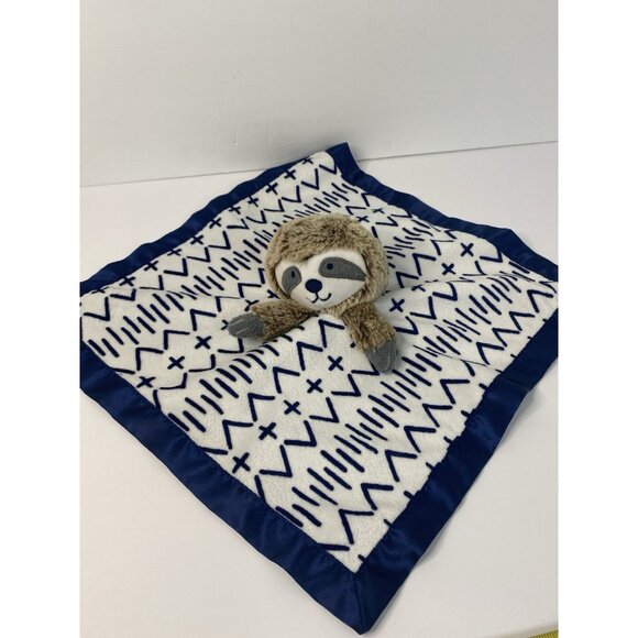 Toys | Cloud Island Sloth Baby Security Blanket Lovey Navy Blue White ...